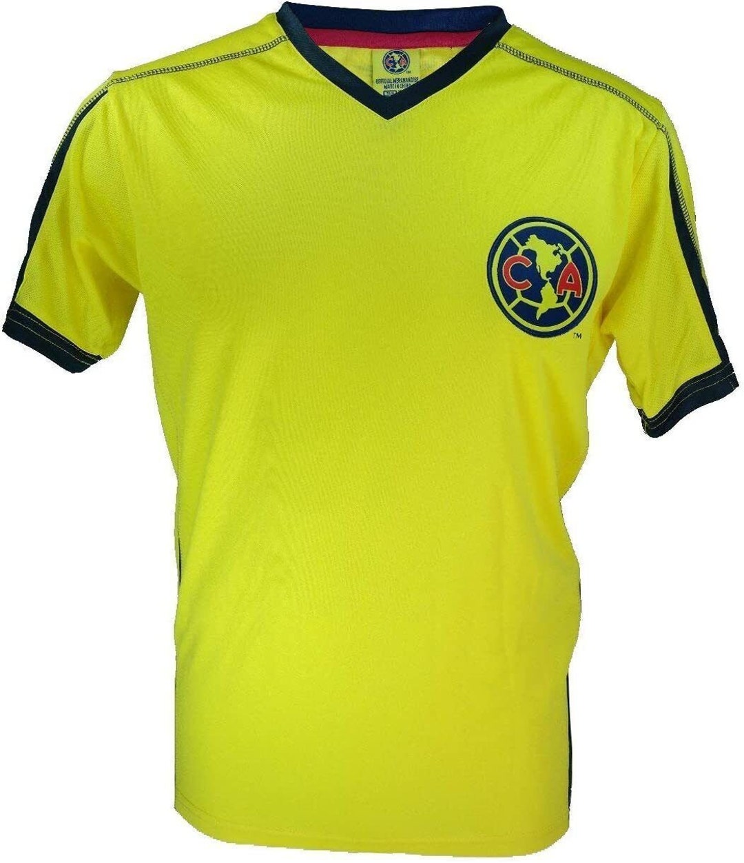 Club America Soccer Official Adult Training Poly Jersey - Yellow Woven ...