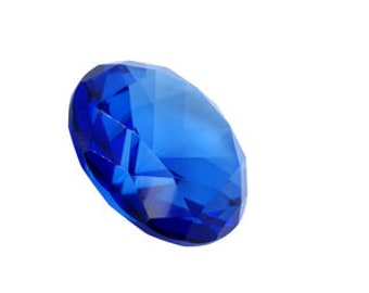 100mm Dark Blue Diamond Shaped Jewel Crystal Paperweight - Etsy