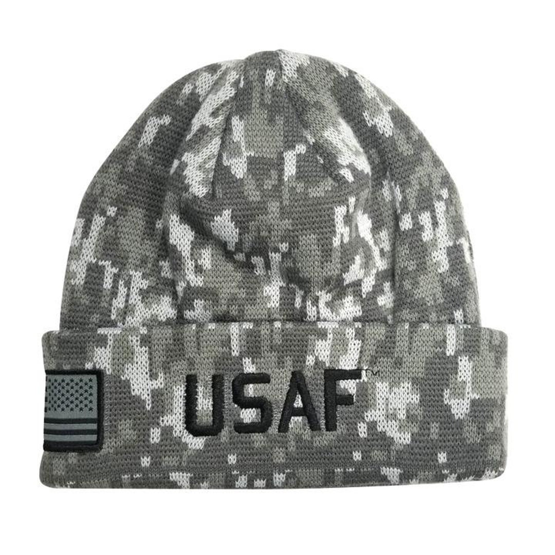 U.S. Air Force Digital Camo Cuffed Beanie - Custom Name Initials - Etsy