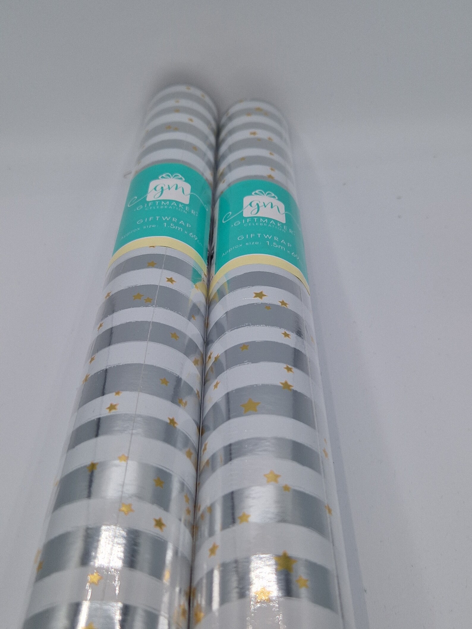 2x1.5m (3m) Gold Star & Strip Effect Wrapping Paper Roll - Etsy