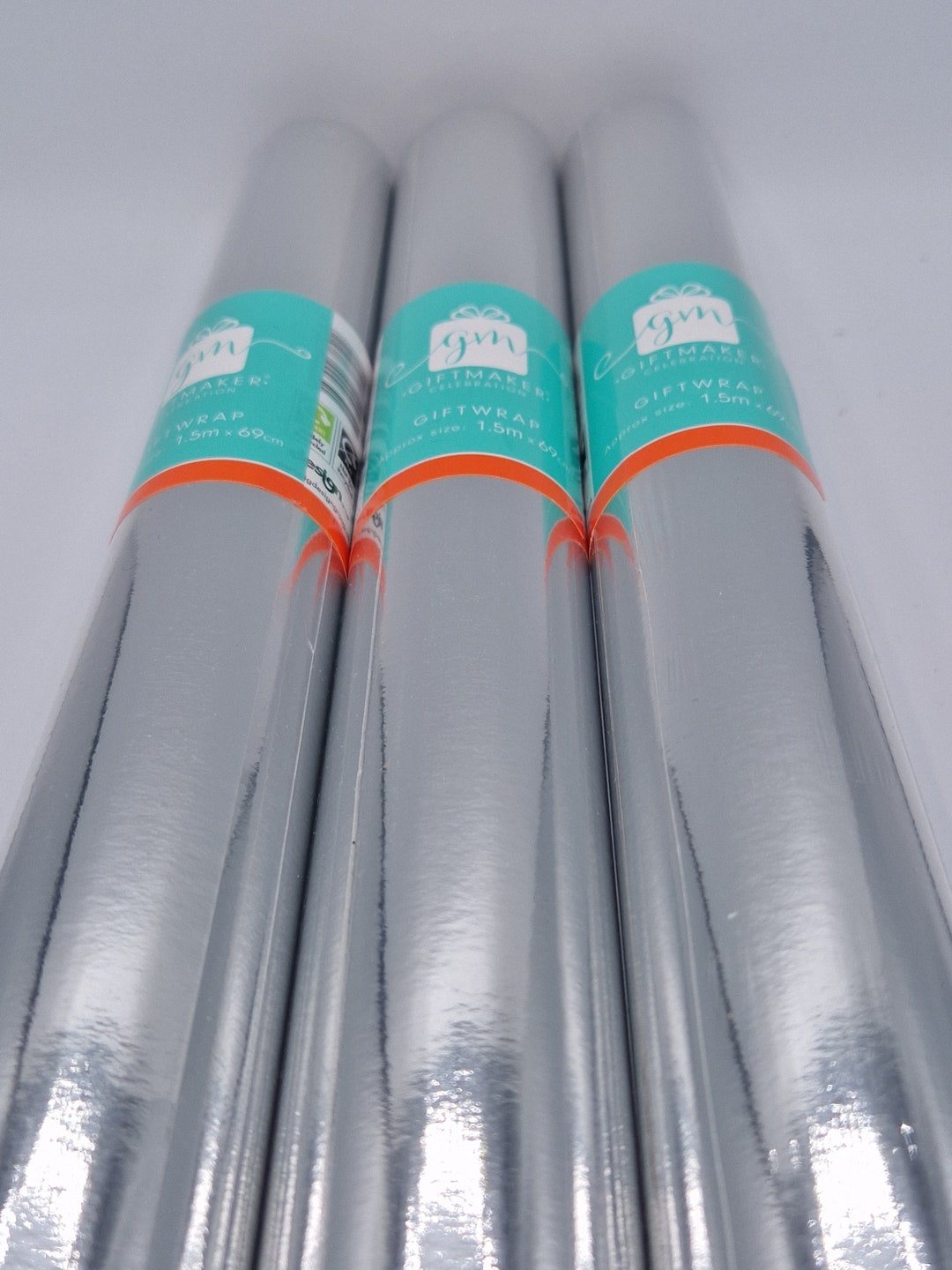 3x1.5m 4.5m Mirror Chrome Effect Wrapping Paper Roll Silver - Etsy