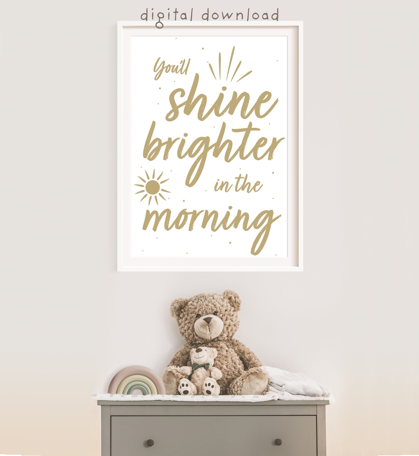 You'll Shine Brighter in the Morning Printable Nursery or Toddler Room ...