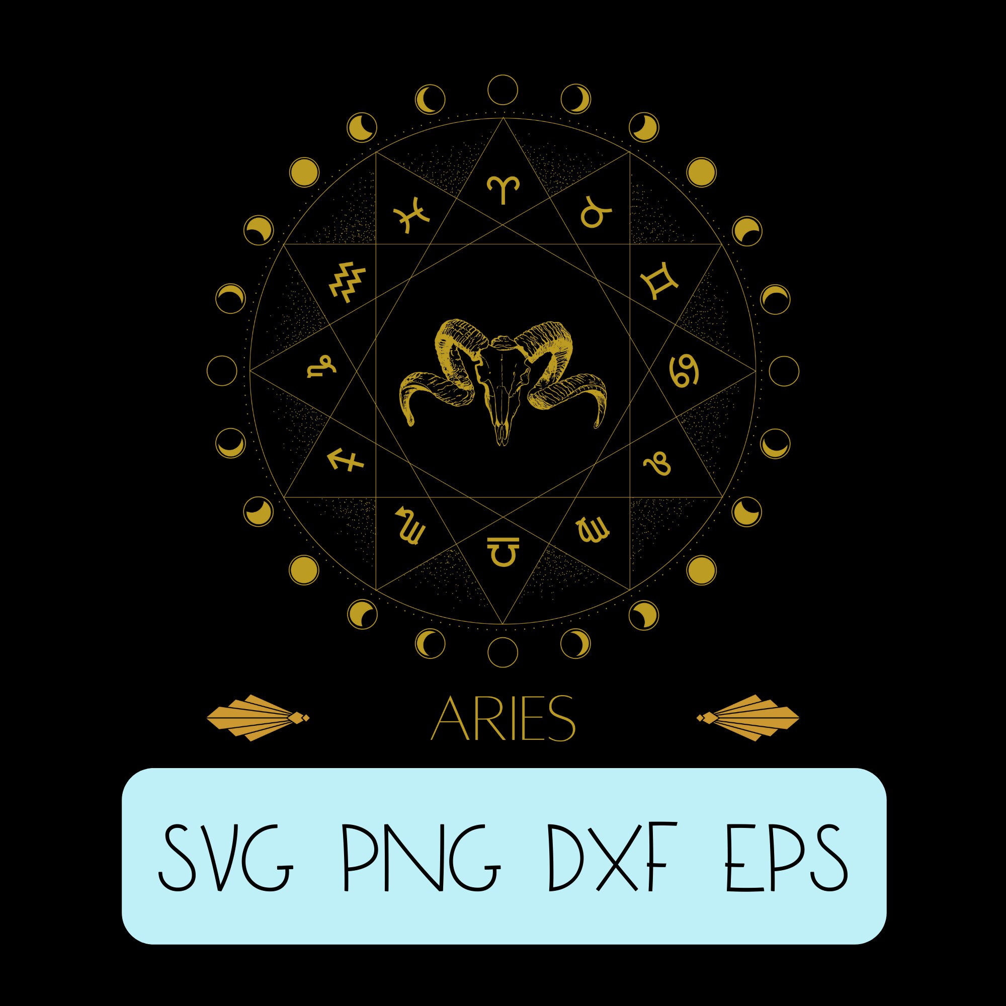 Aries SVG, Astrology PNG, Aries Cut File, Aries Zodiac Svg, Aries ...