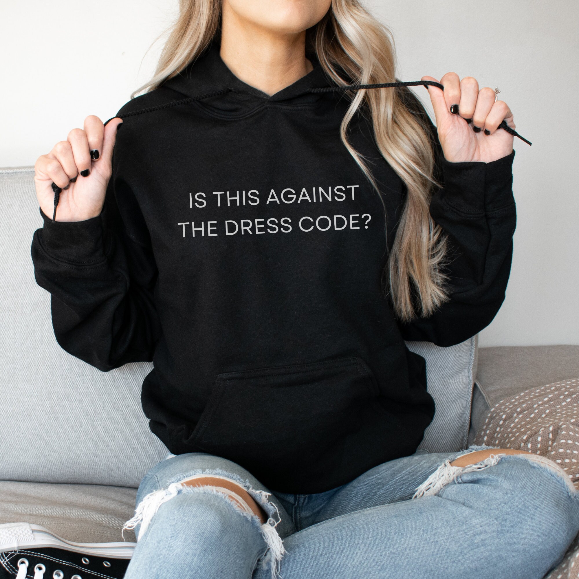 Is This Against the Dress Code Hoodie Dark Academia Crewneck - Etsy
