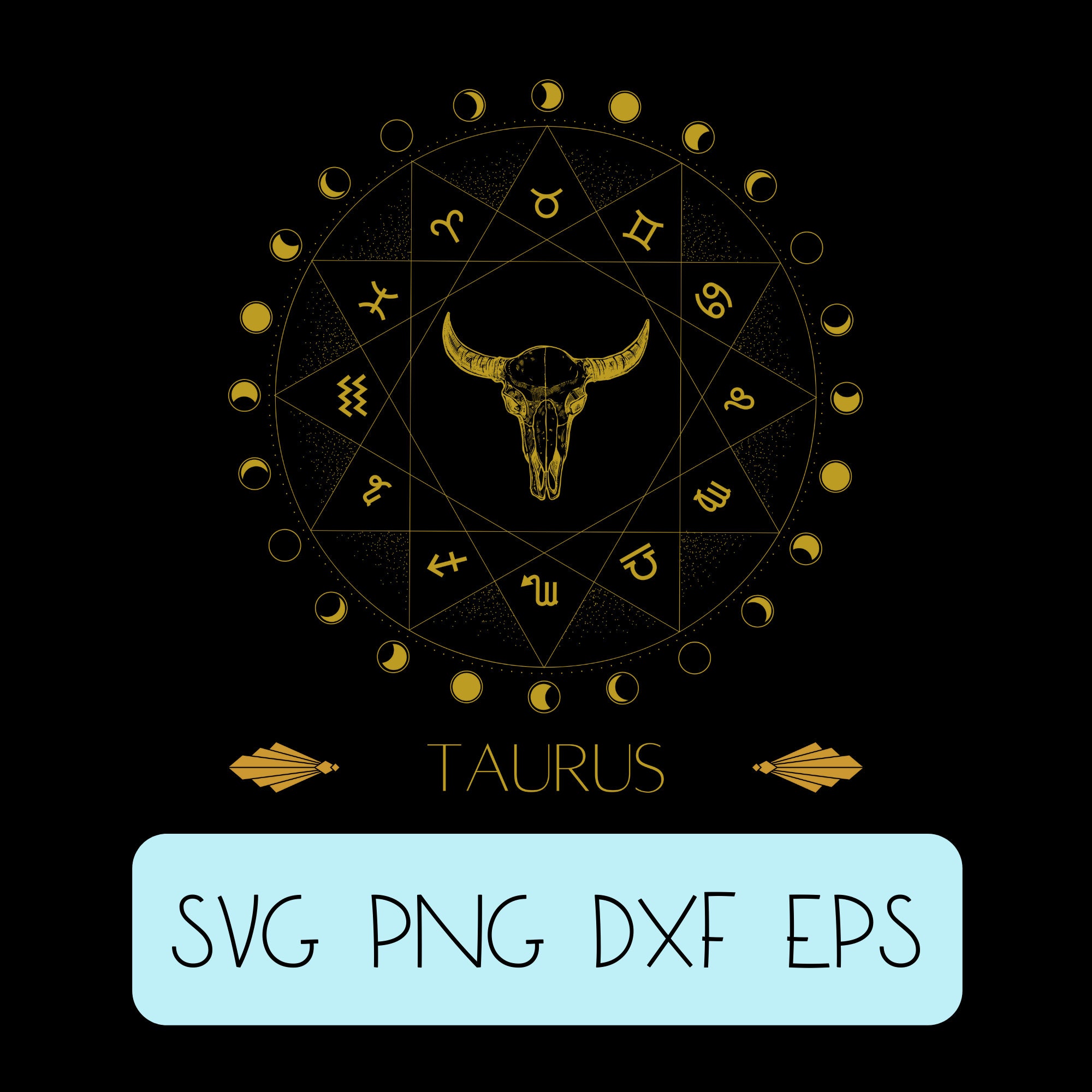 Taurus SVG, Astrology PNG, Taurus Zodiac SVG, Taurus Zodiac Sign ...