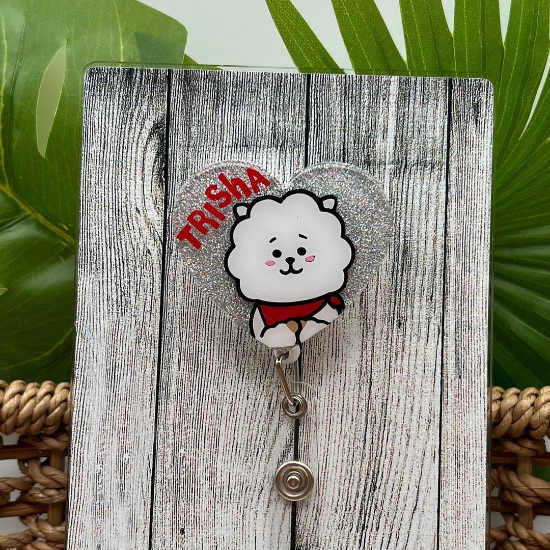 Choice of BT 21 Badge Reel BTS Themed Badge Reel - Korean Badge ID Clip ...