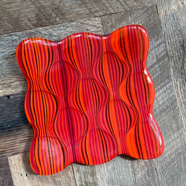 Square Glass Plate - Etsy