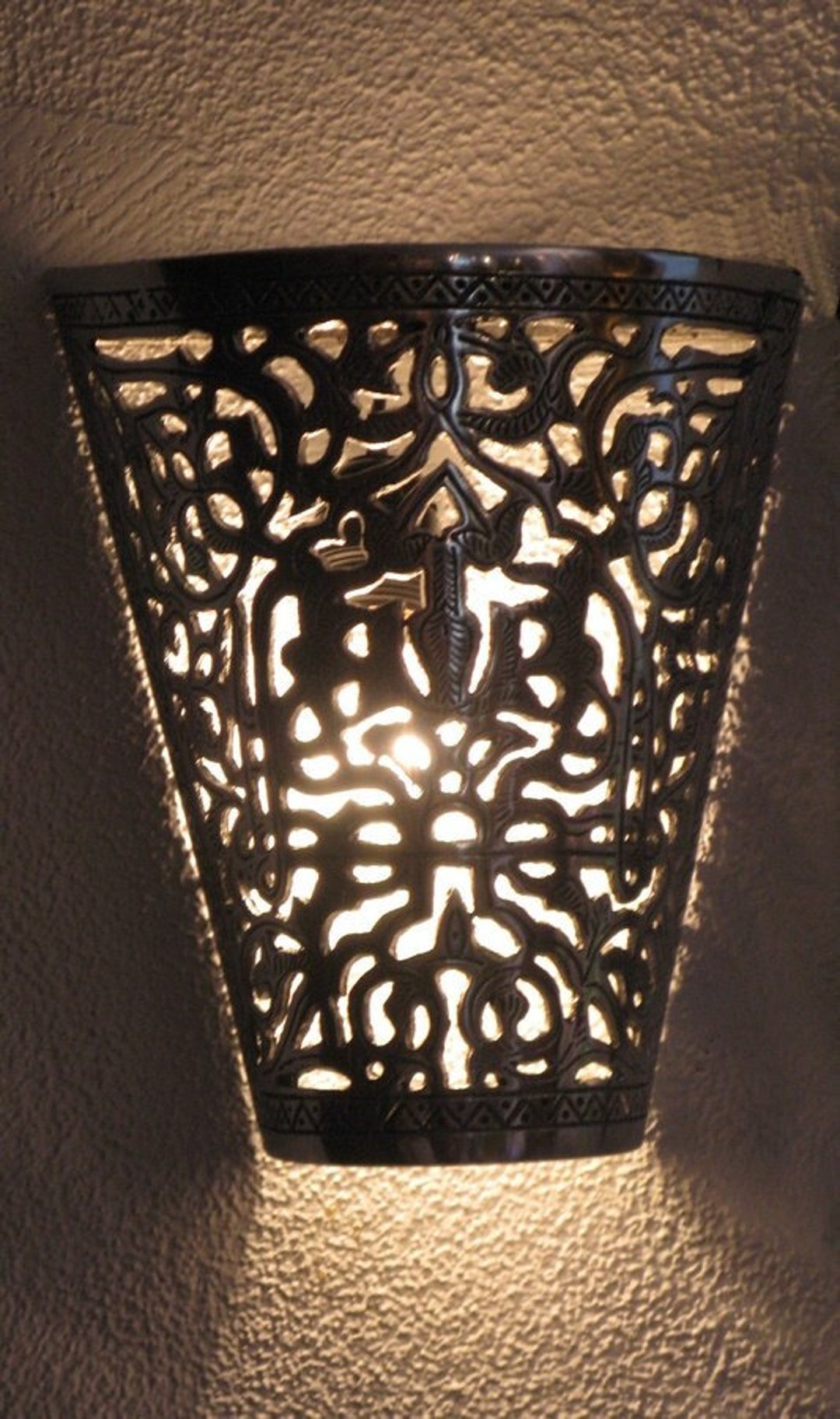 Silver Wall Sconce-wall Light Sconces-silver Sconce-moroccan Wall ...