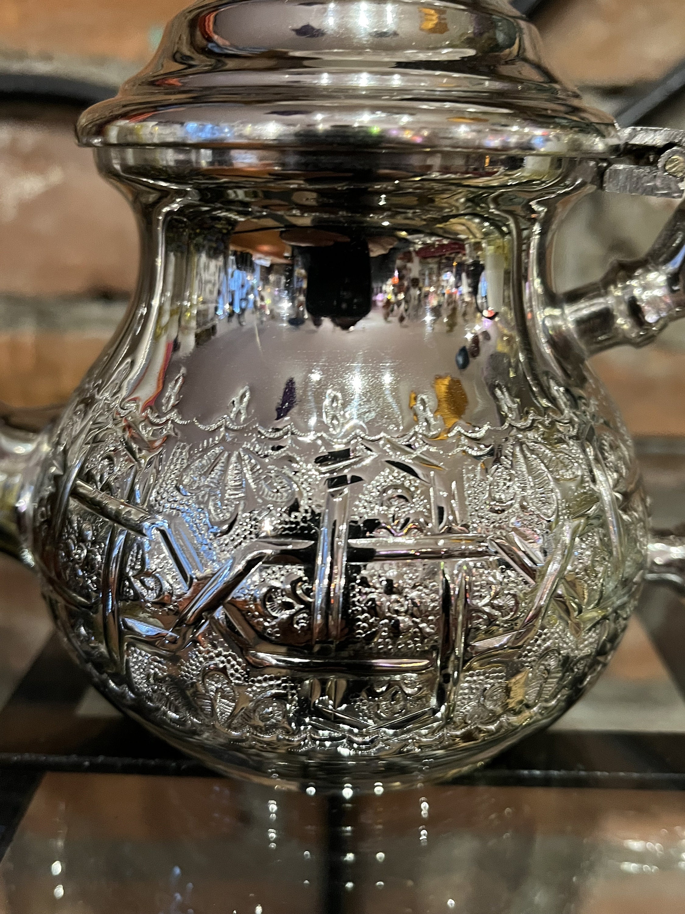 Moroccan Tea Set , Moroccan Small Teapot and 3 Moroccan Tea Glasses ...