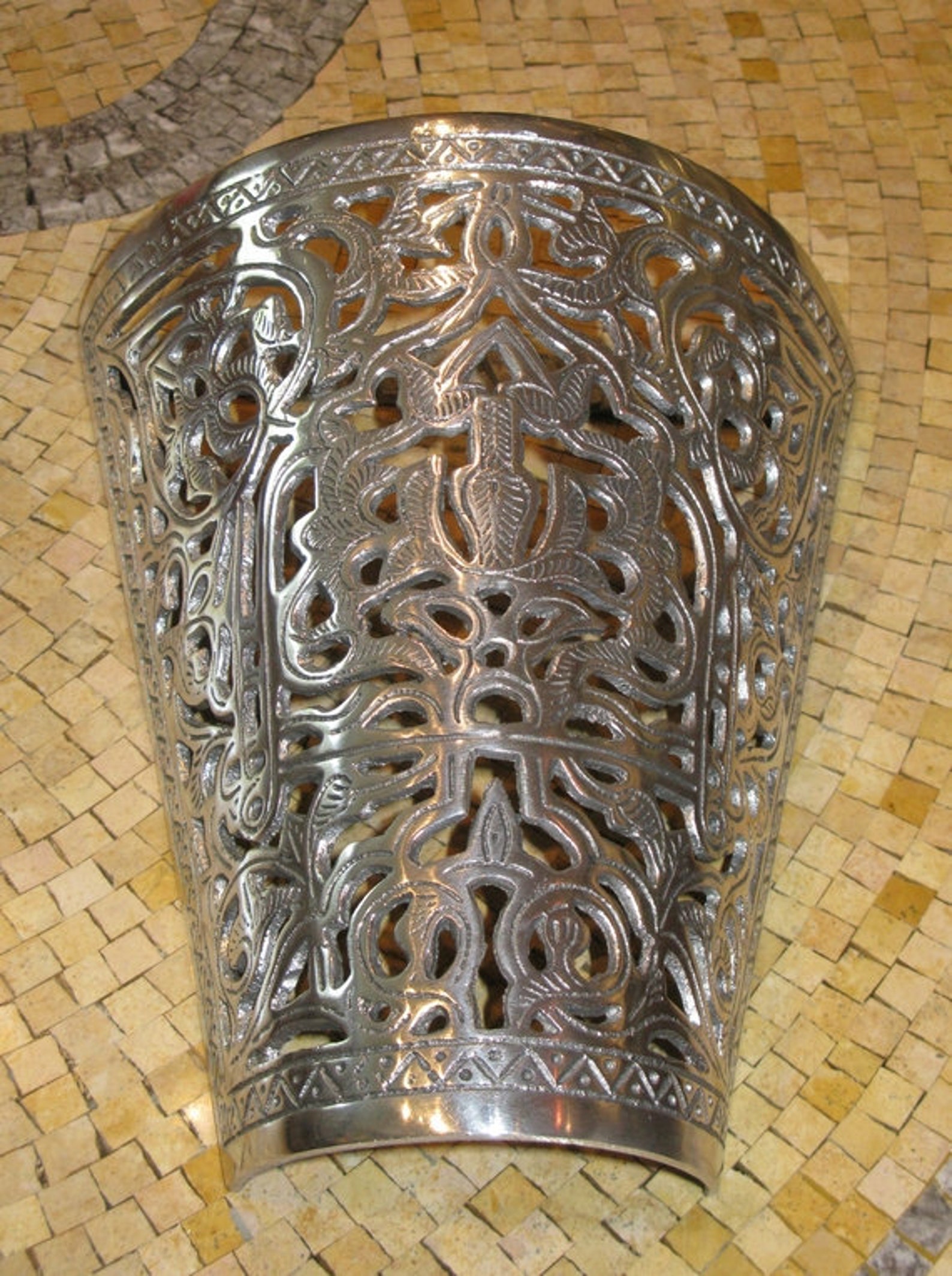 Silver Wall Sconce-wall Light Sconces-silver Sconce-moroccan Wall ...