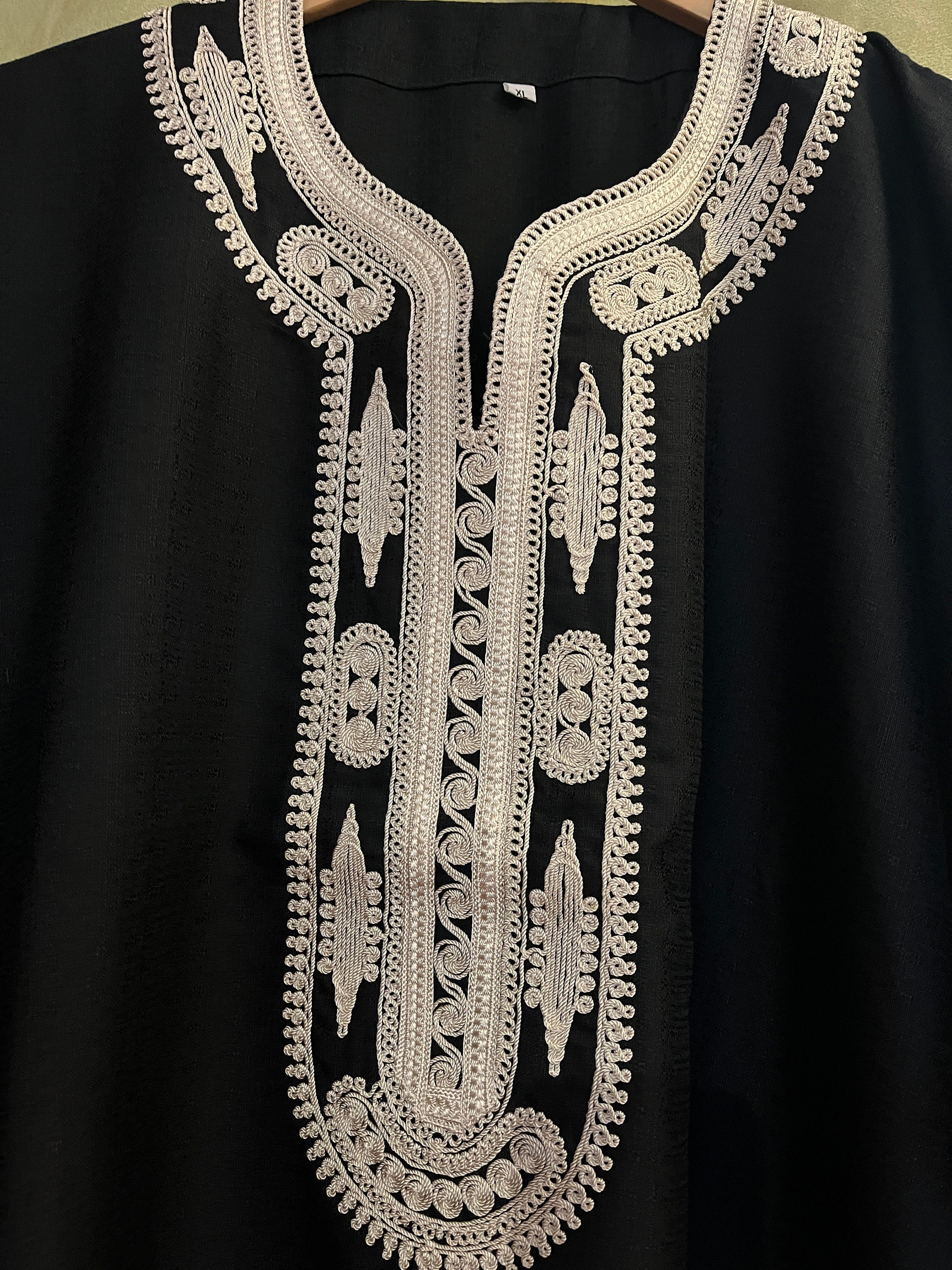 Moroccan Black and Gold Kaftan, Kaftan Moroccan, Kaftan for Men, Black ...