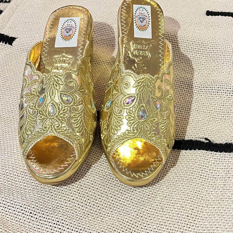 Gold Slippers - Etsy