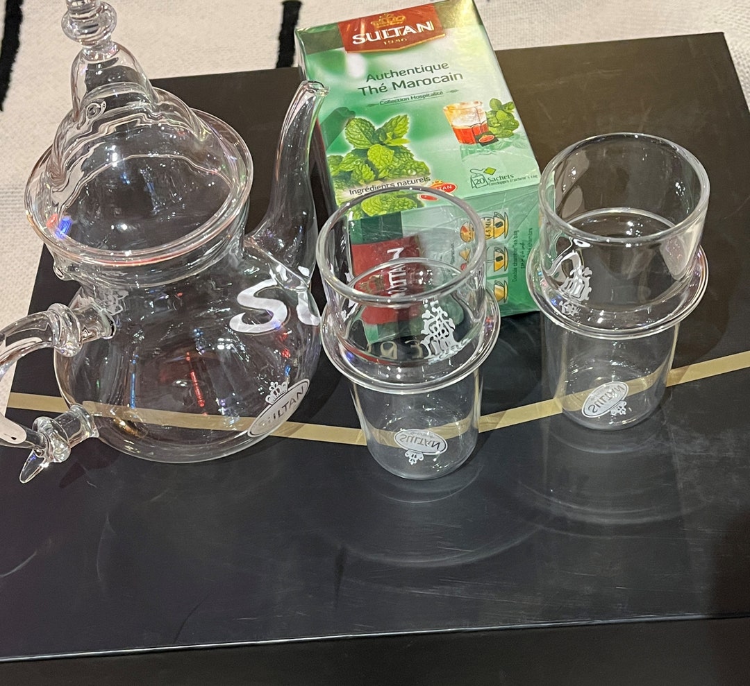 Glass Tea Set Gift, Moroccan Tea Set, Moroccan Glass Teapot, Moroccan ...
