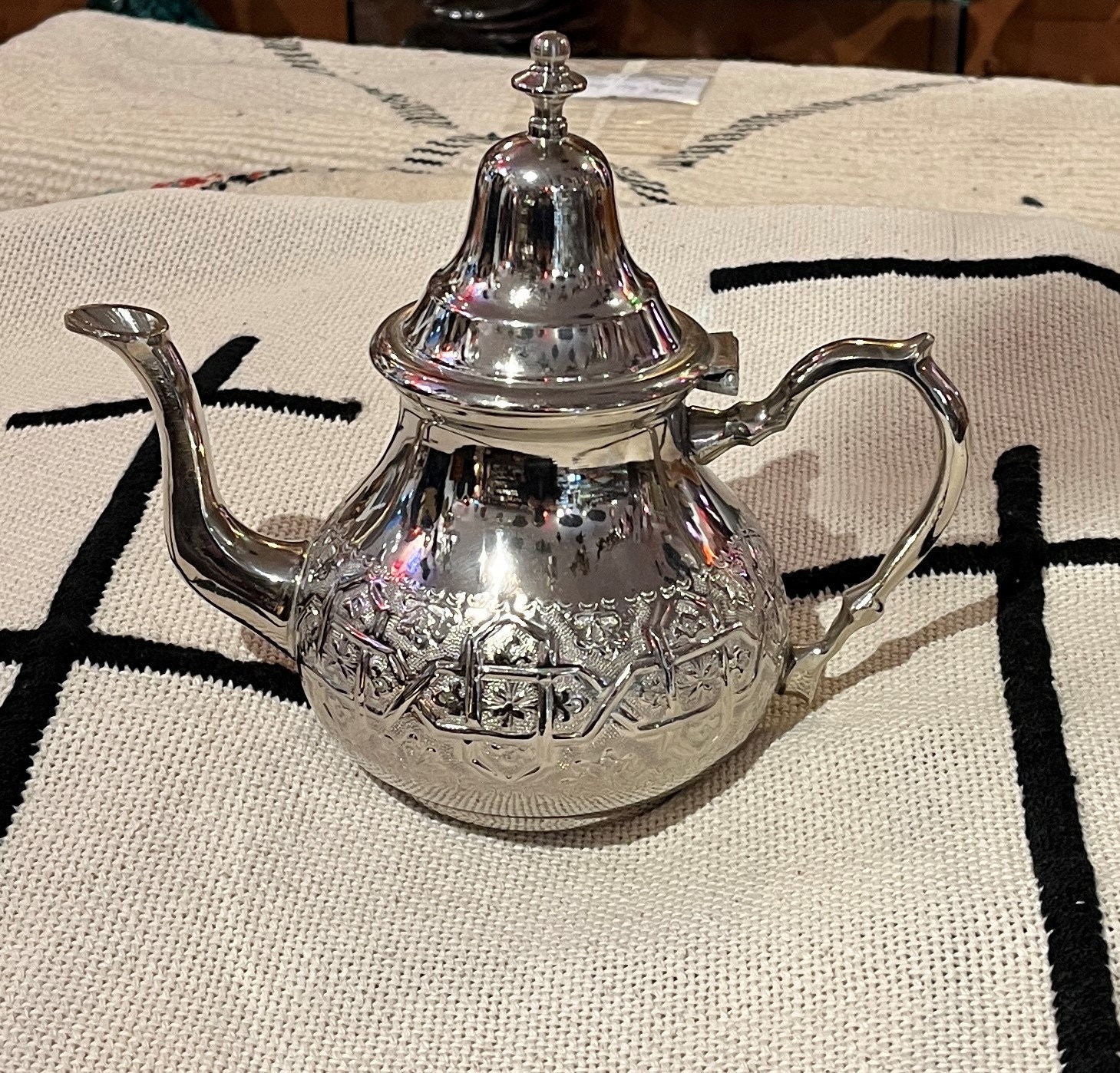 Moroccan Teapot, Moroccan Silver Teapot, Moroccan Teapot Without Legs ...