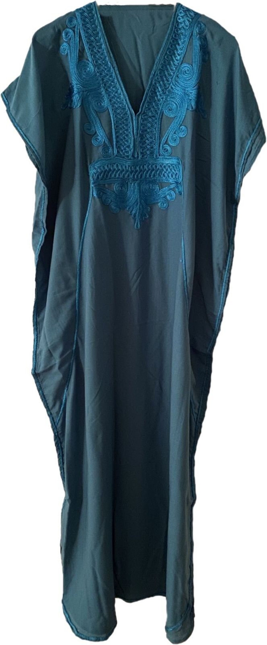 Dark Turquoise Kaftan, Woman Kaftan, Turquoise Kaftan for Woman - Etsy