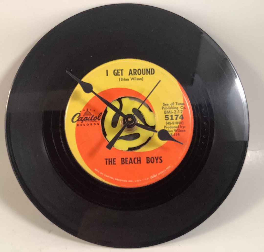 Beach Boys I Get Around 45 Record Clock - Etsy
