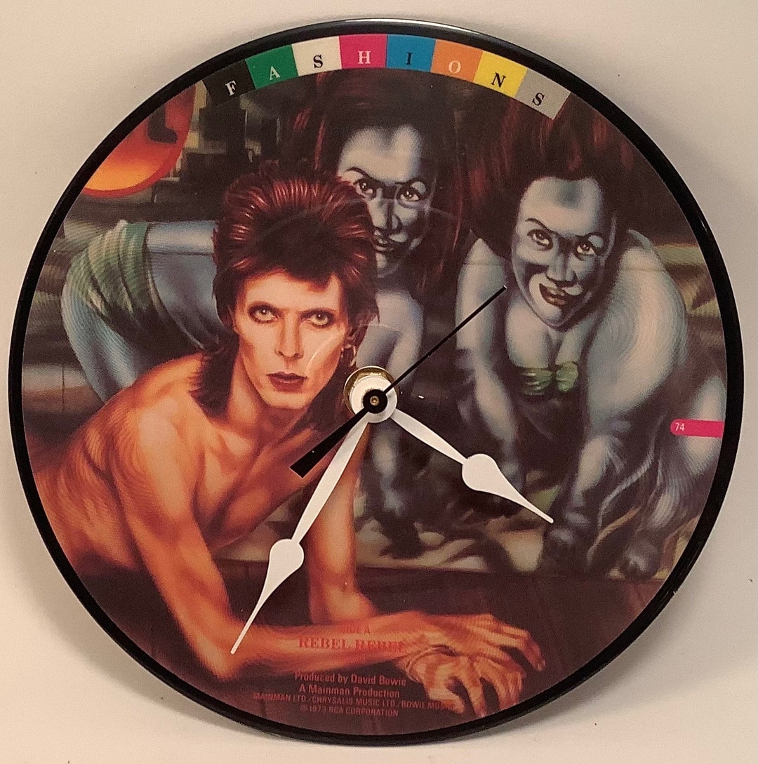 David Bowie “rebel Rebel” Picture Disc Record Clock. - Etsy