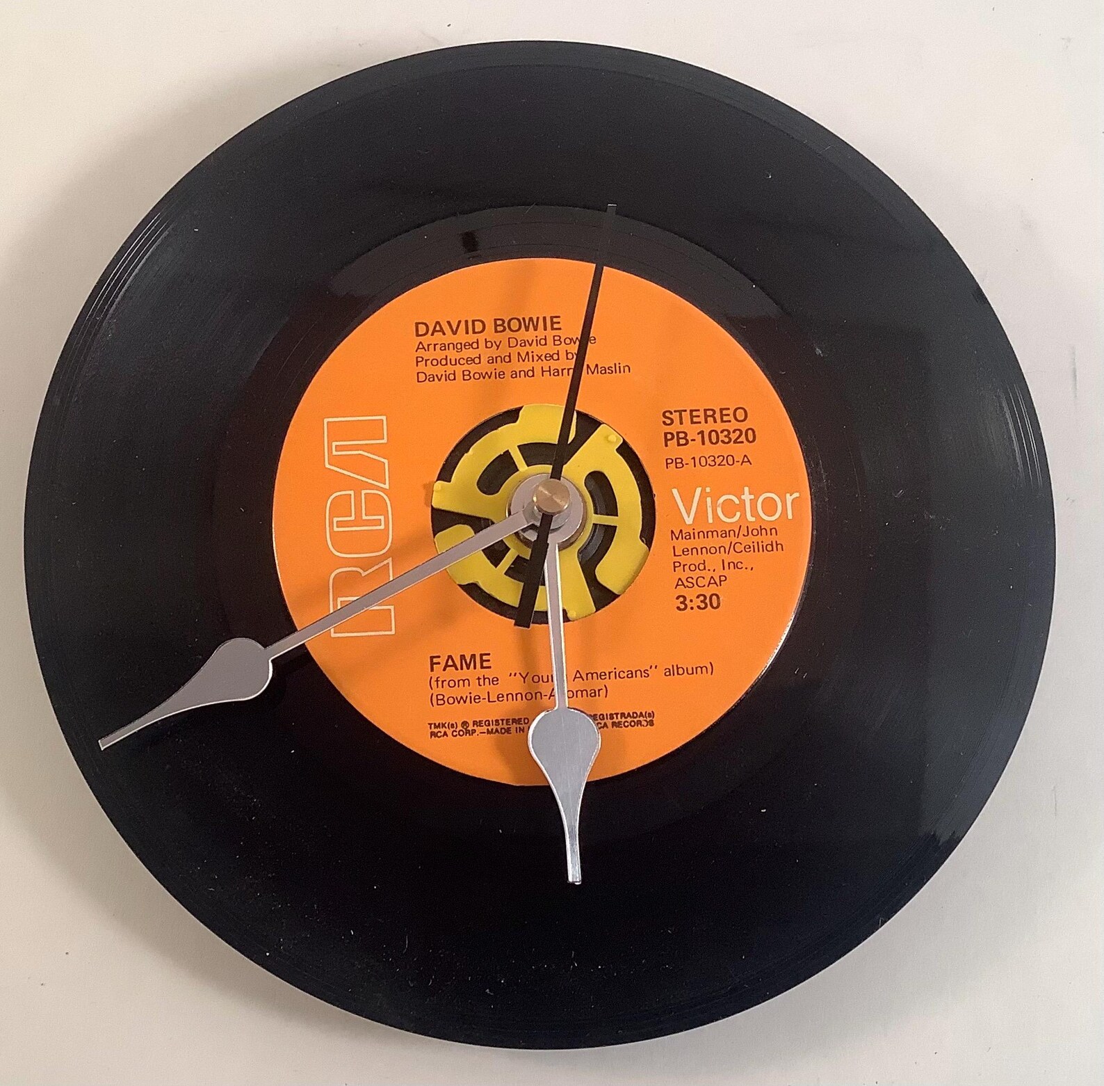 David Bowie “fame” 45 Record Clock. - Etsy
