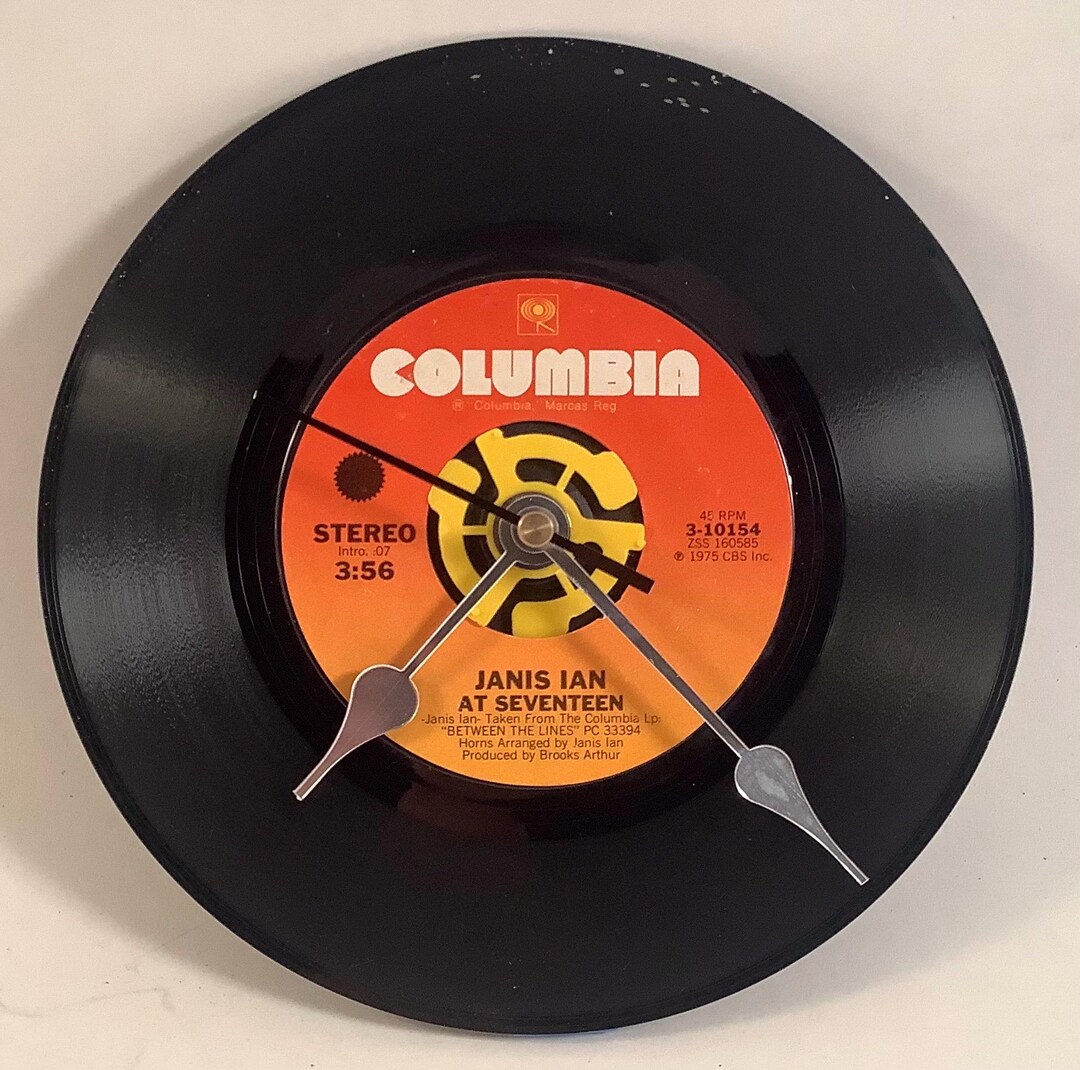 Janice Ian ”at Seventeen” 45 Record Clock - Etsy