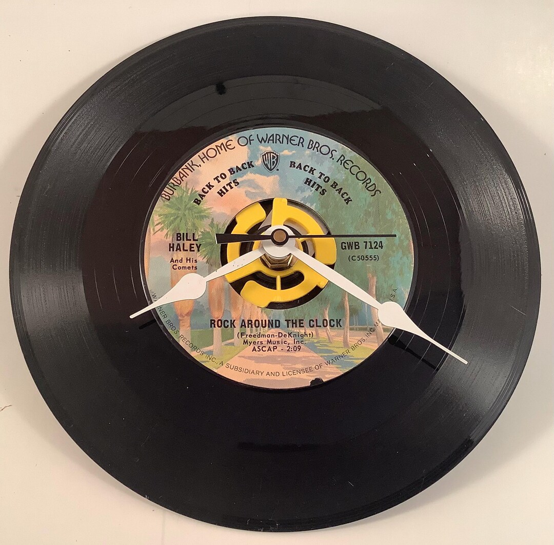 Rock Around the Clock 45 Record Clock - Etsy