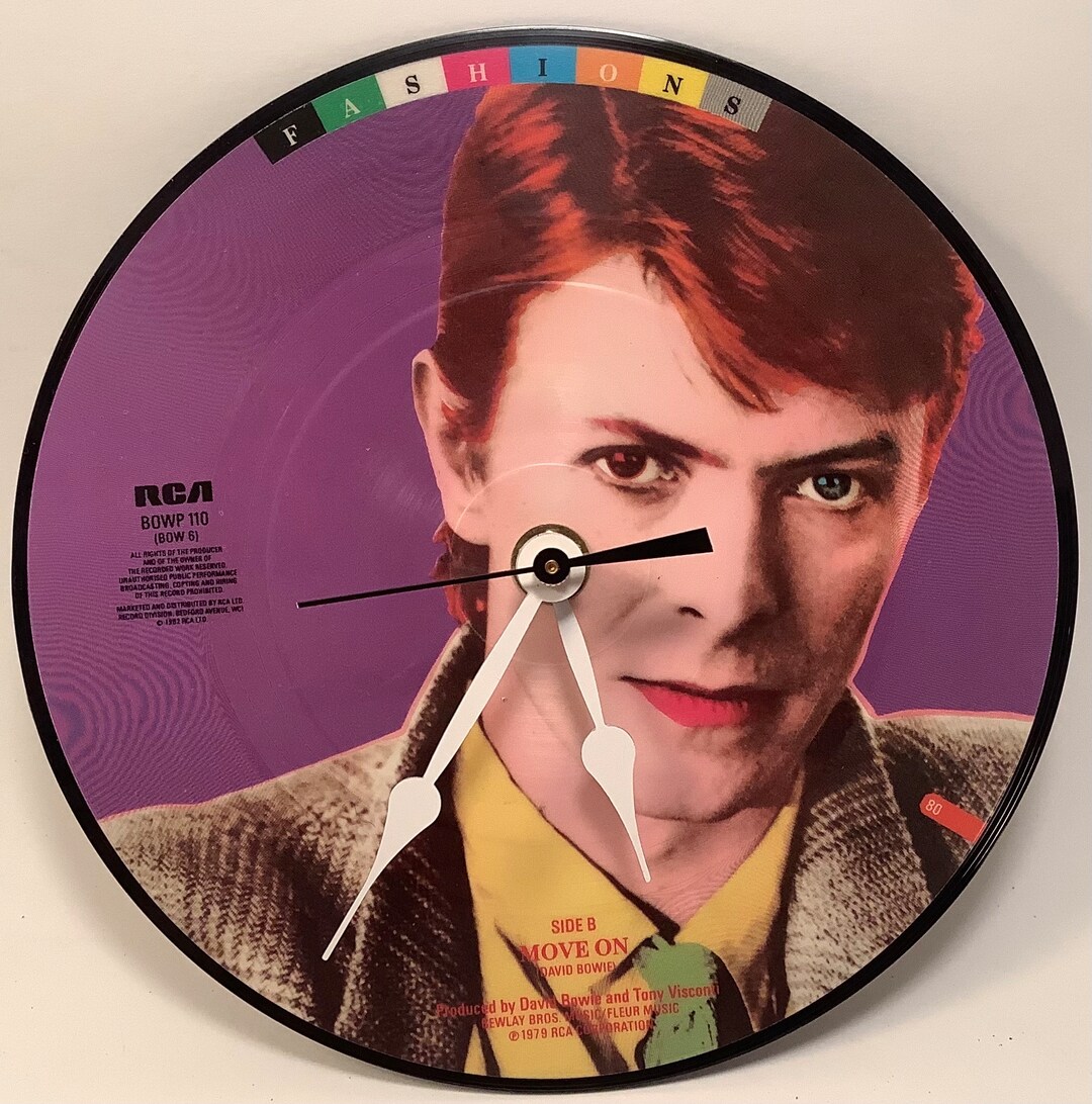 David Bowie “move On” Picture Disc Record Clock. - Etsy