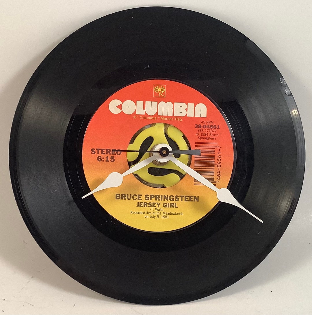 Bruce Springsteen “jersey Girl” 45 Record Clock - Etsy