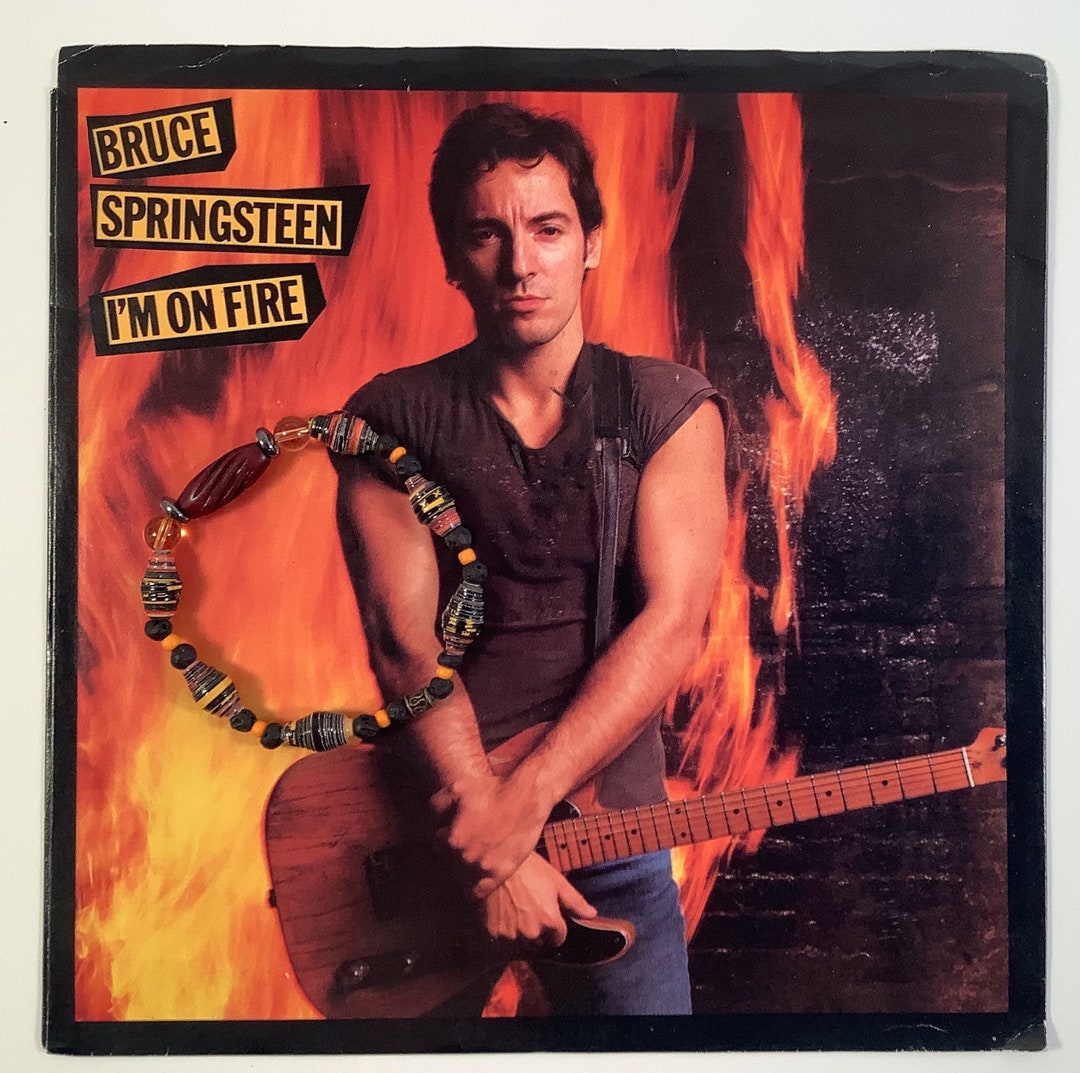 Bruce Springsteen “i’m on Fire” 45 Single Album Sleeve Bracelet - Etsy