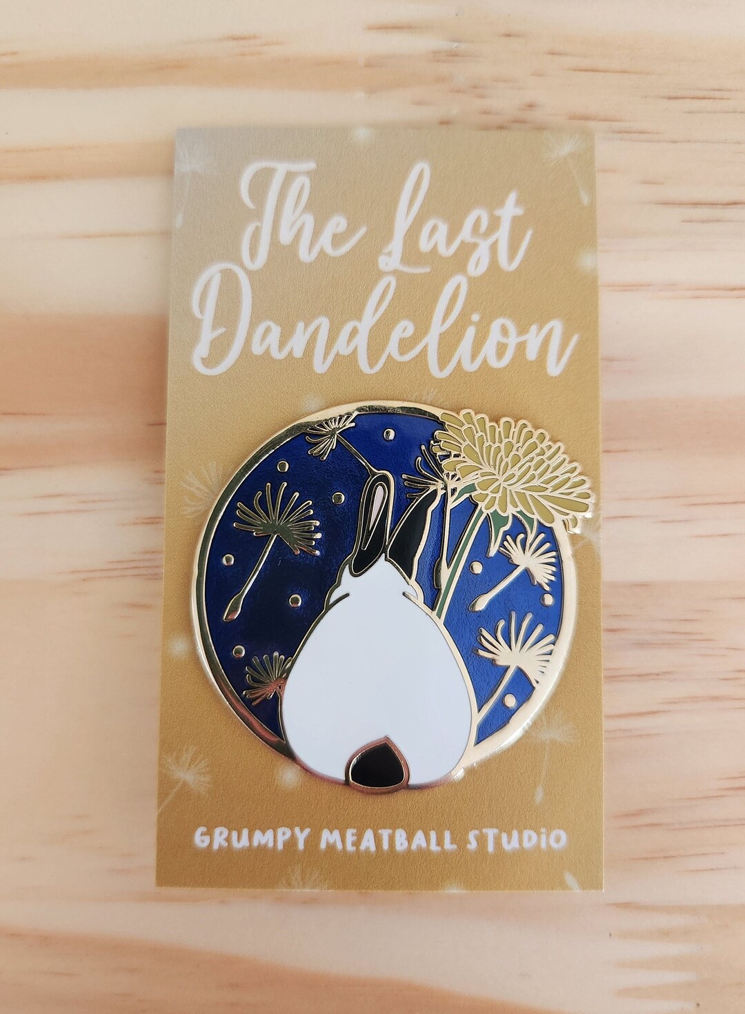 The Last Dandelion | Rabbit Enamel Pin | Floral Pin | Lapel Pin | Bunny ...