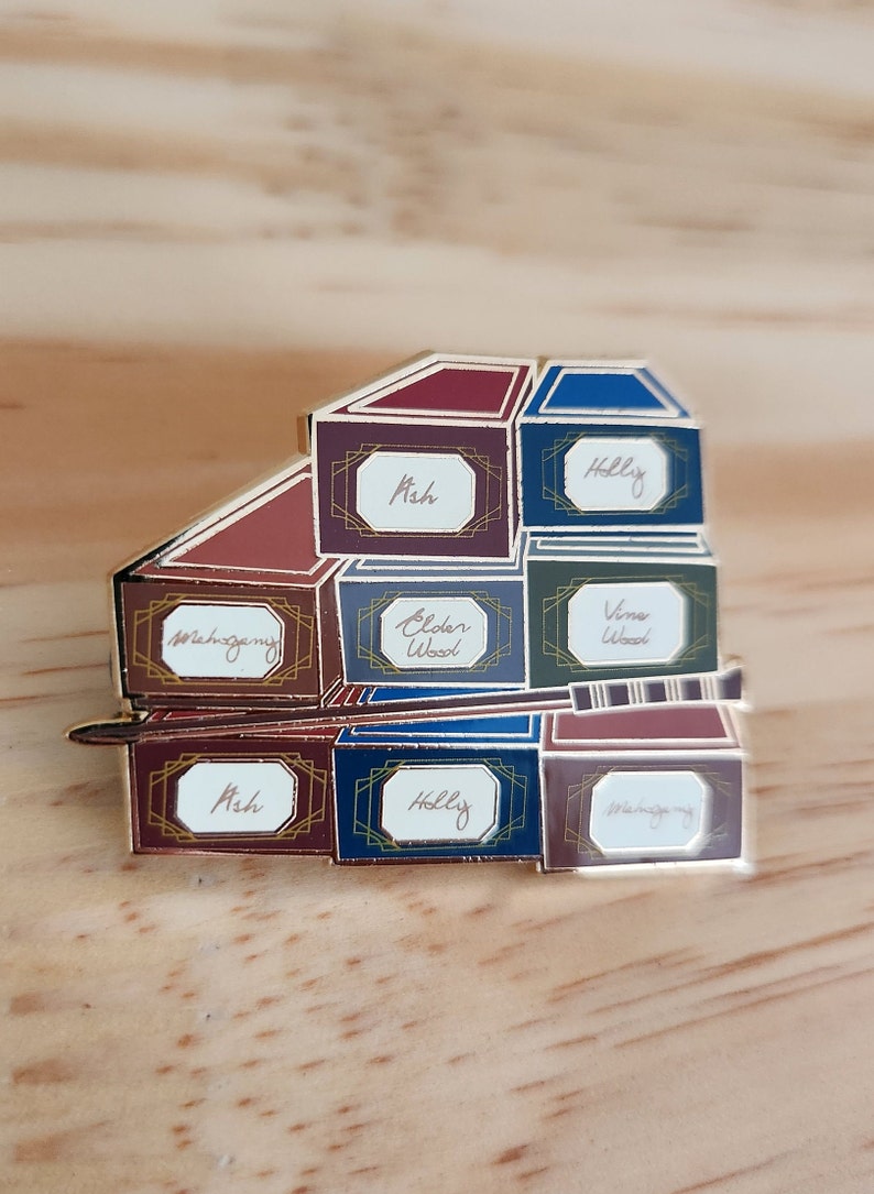 Wand Box Enamel Pin Wizard Pin Lapel Pin Witchcraft - Etsy