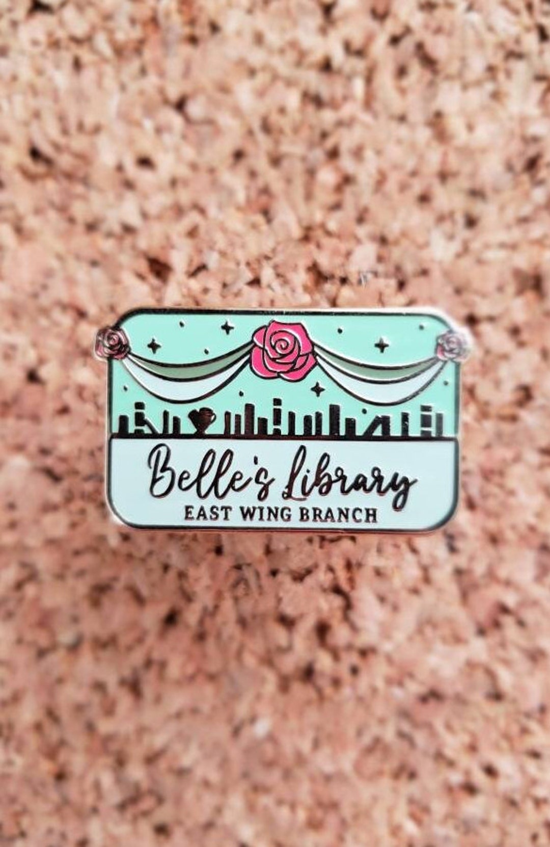 Belle's Library Card Pin | Hard Enamel Pin | Library Pin | Librarian ...