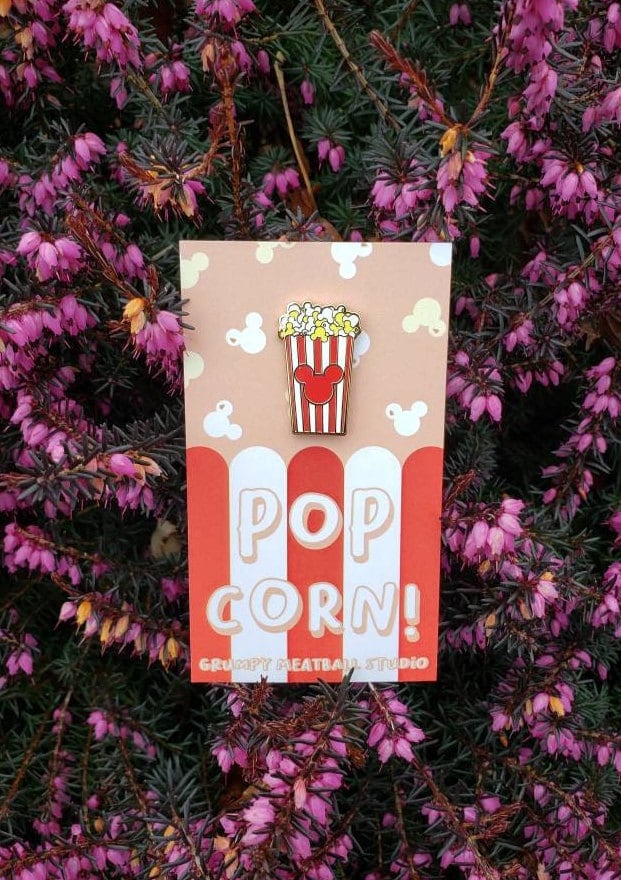 Main Street Popcorn Pin Food Pin Hard Enamel Pin Lapel - Etsy