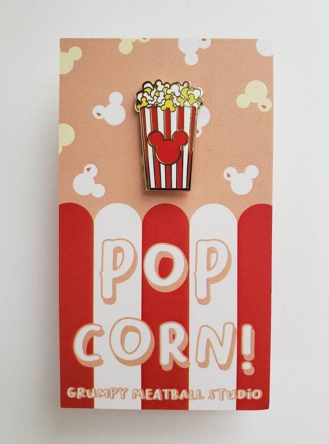 Main Street Popcorn Pin Food Pin Hard Enamel Pin Lapel - Etsy