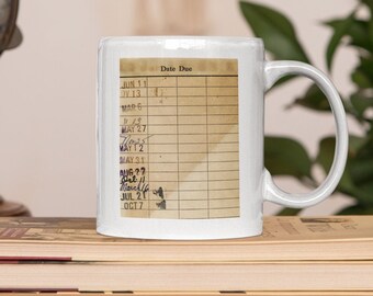 Library Card Mug - Etsy