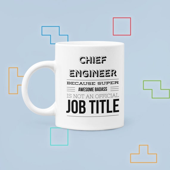 Chief Engineer Mug 11 Oz Premium Quality Unique Funny Engineer | Etsy