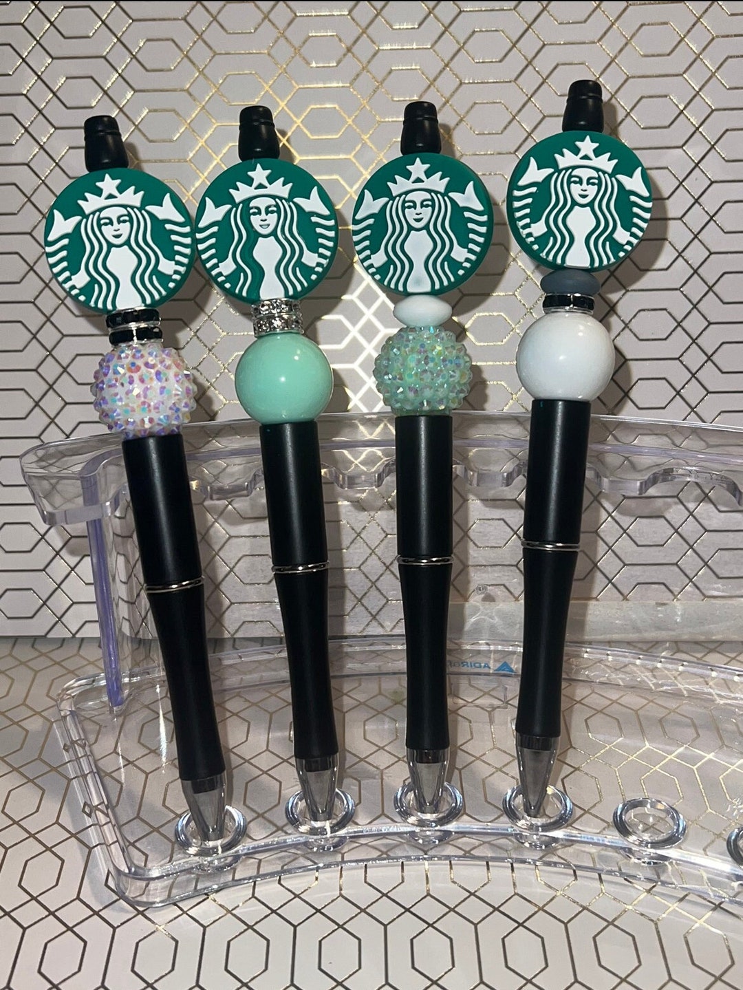 Coffee and Snack Beaded Pens, Coffee and Snack Pens, Silicon Pen - Etsy
