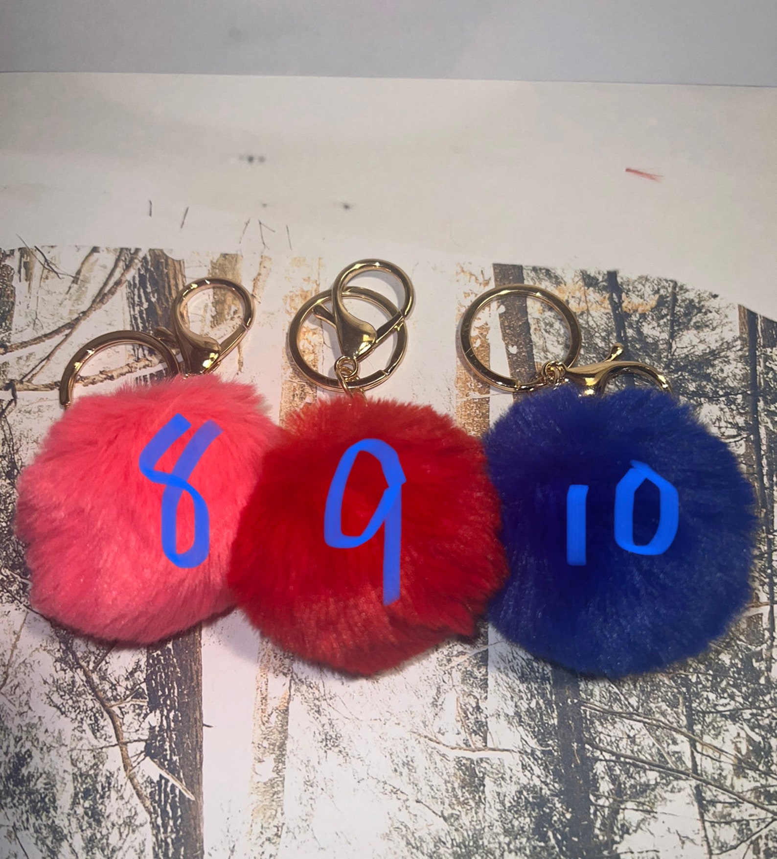 Personalized Name Keyring With Pom Pom | Custom Acrylic Keychain ...