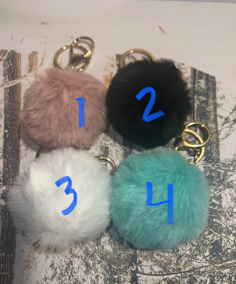 Personalized Name Keyring With Pom Pom | Custom Acrylic Keychain ...