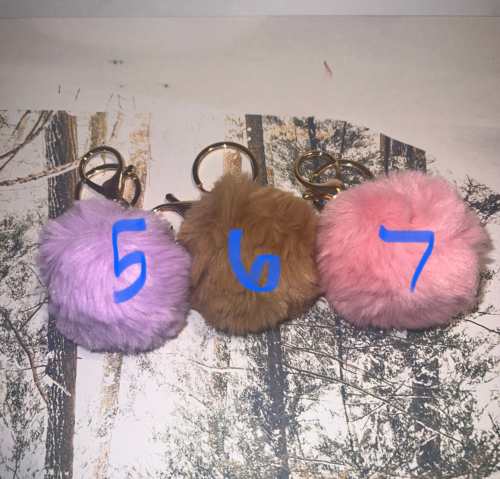 Personalized Name Keyring With Pom Pom | Custom Acrylic Keychain ...