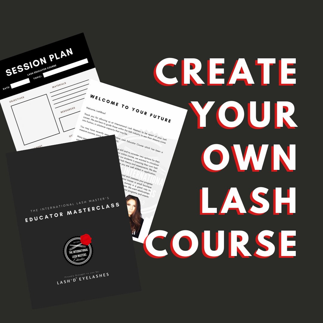 Create Your Own Lash Course 100 PAGE MANUAL Become a Lash Educator Lash ...