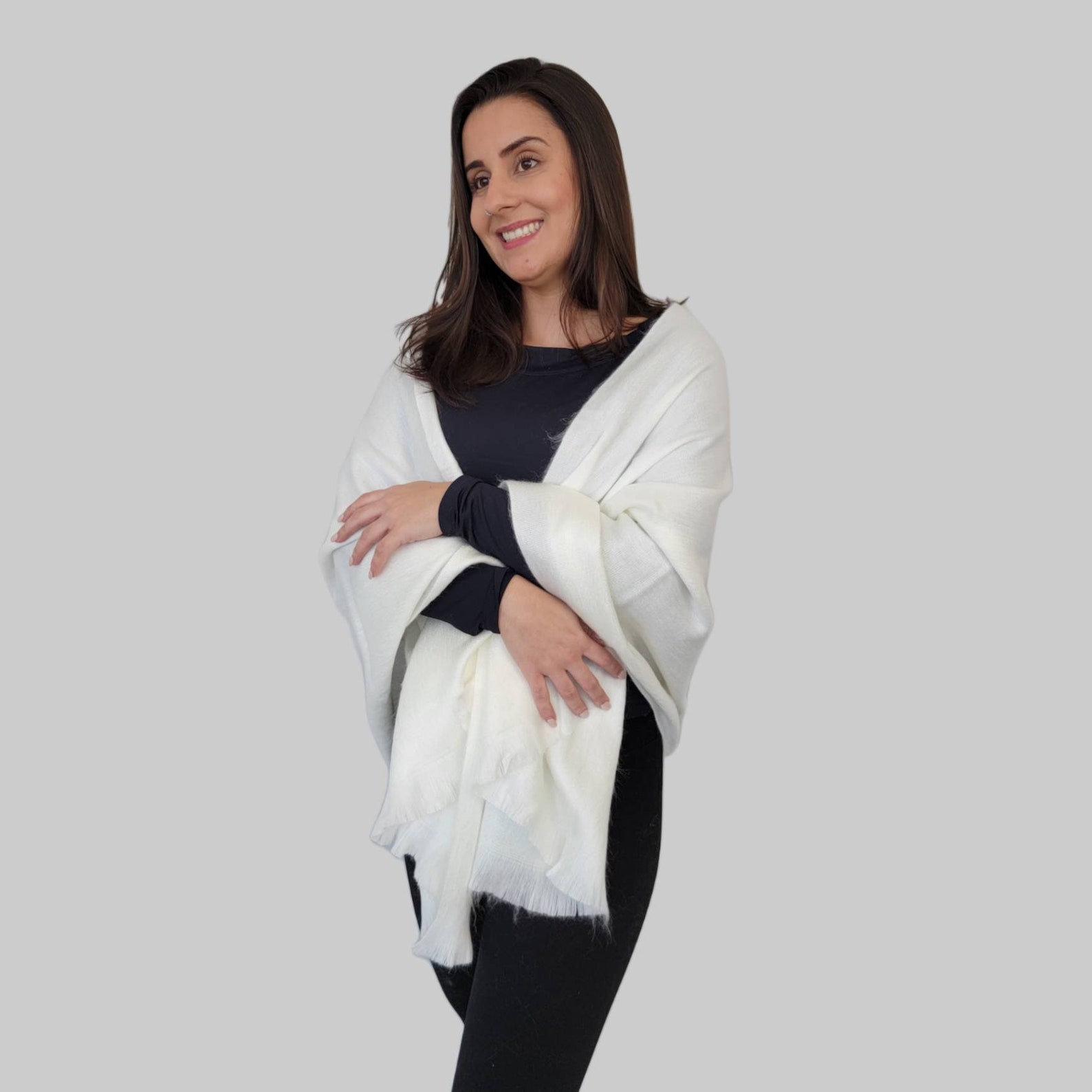 Alpaca Shawl Ultra Soft Alpaca Shawls White Shawl - Etsy