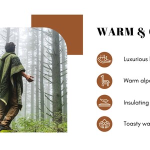 Clint Eastwood PONCHO PONCHO for Men Alpaca Wool Poncho Handmade by ...