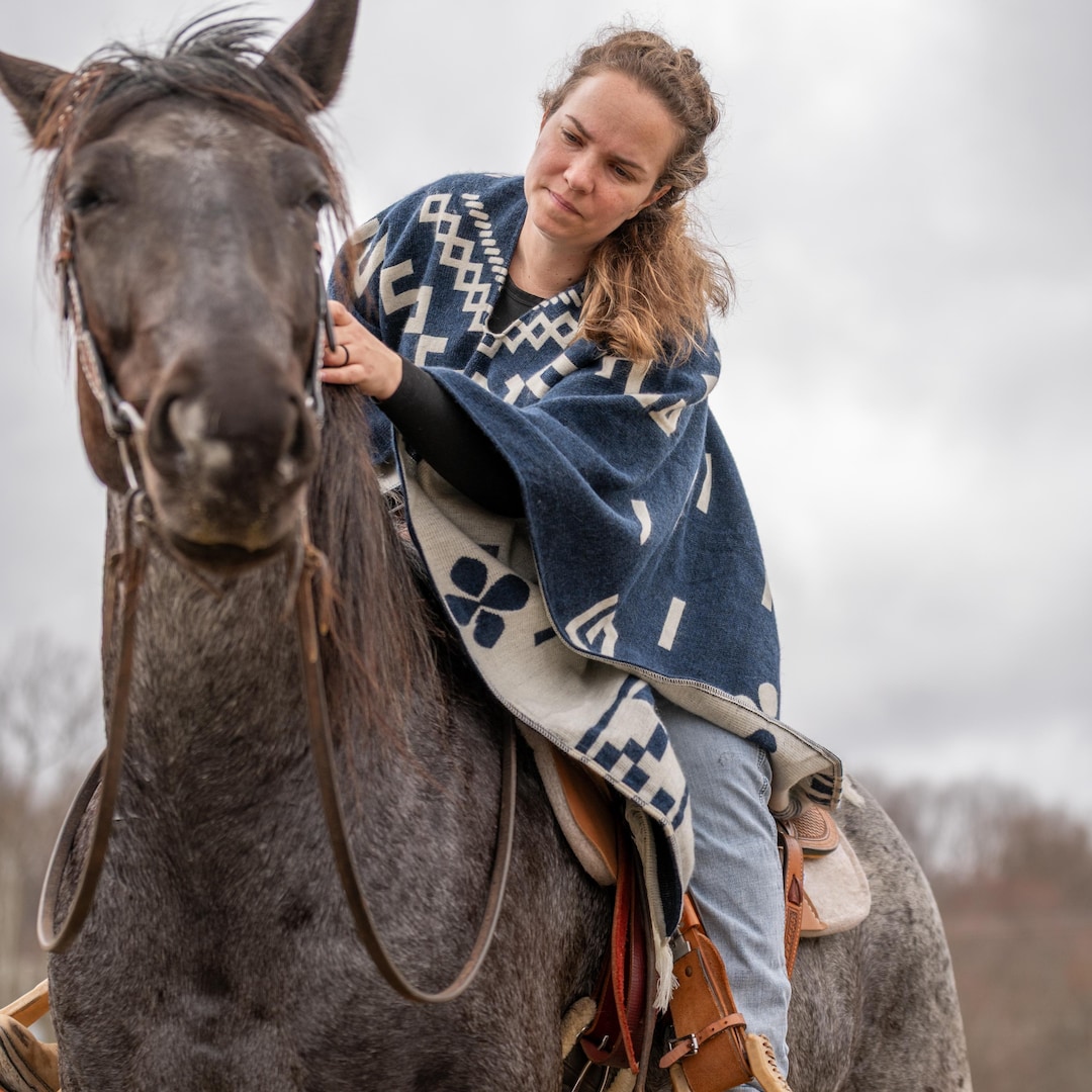 Blue Clint Eastwood Poncho | Handmade Alpaca Wool Poncho - Serape ...
