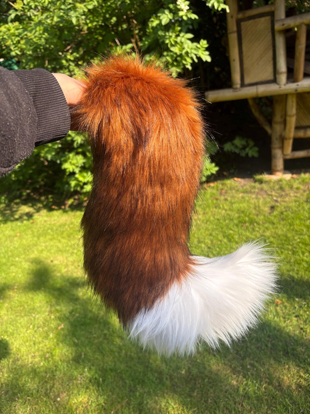 Orange White Tip Fox Style Fursuit Tail Faux Fur Premade UK *please ...