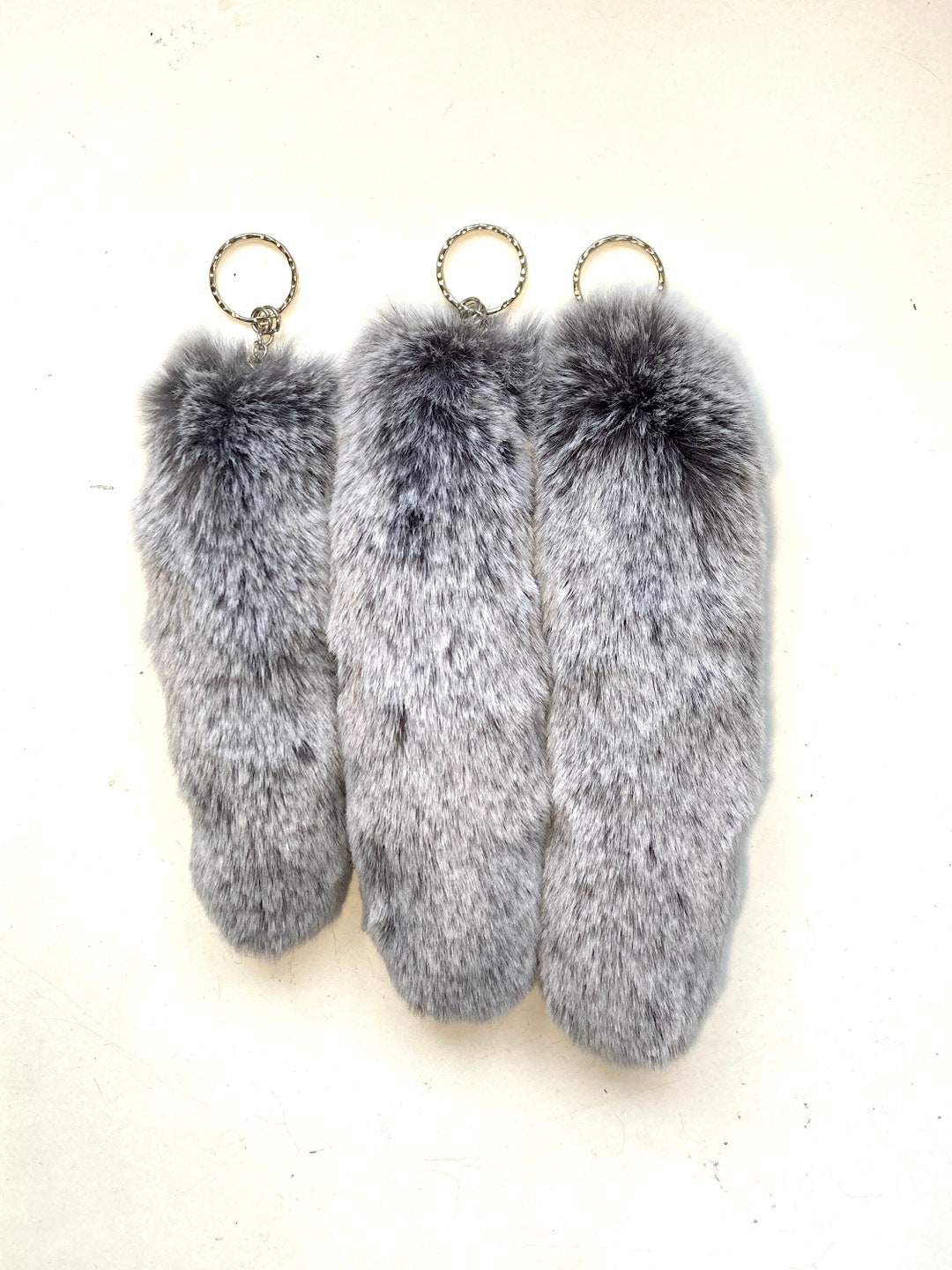 Handmade UK Black Grey Frost Faux Fake Fur Fox/arctic Wolf Fake Animal ...