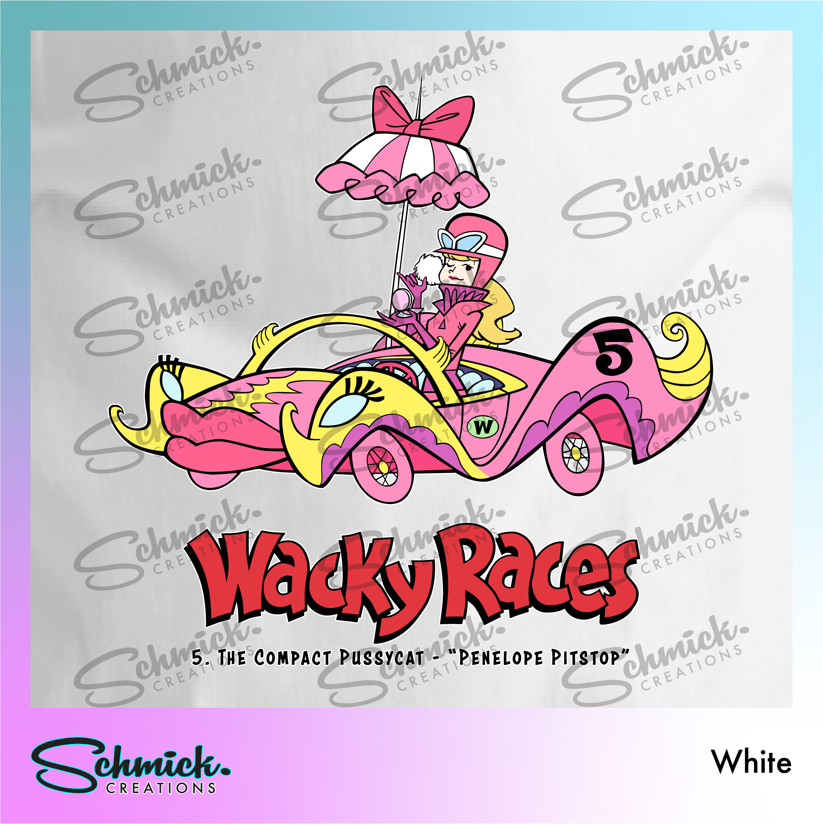 Wacky Races T-Shirt | Penelope Pitstop Tee | Compact Pussycat | 60s ...