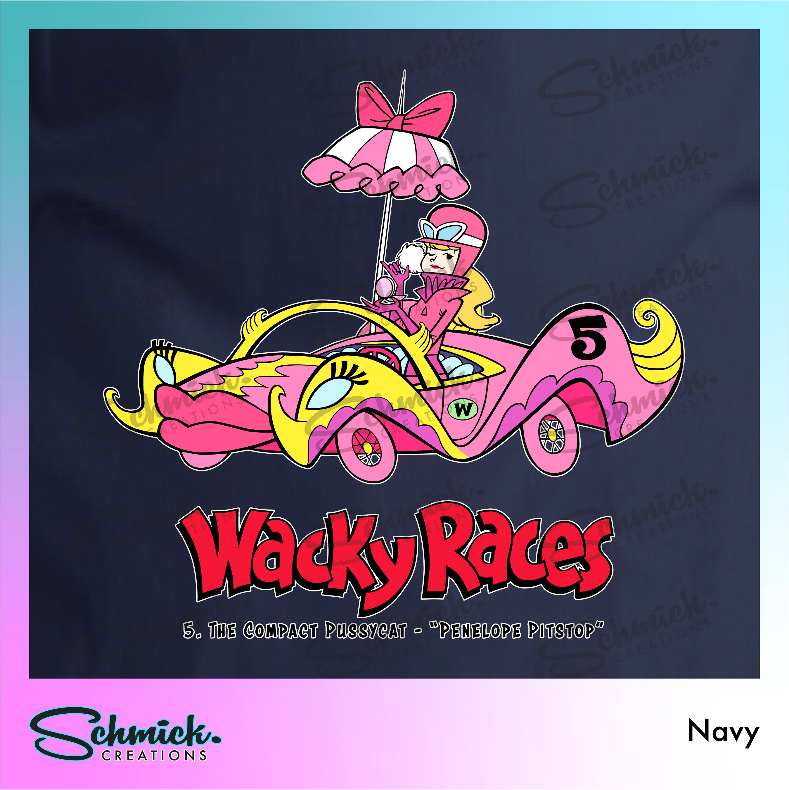 Wacky Races T-Shirt | Penelope Pitstop Tee | Compact Pussycat | 60s ...