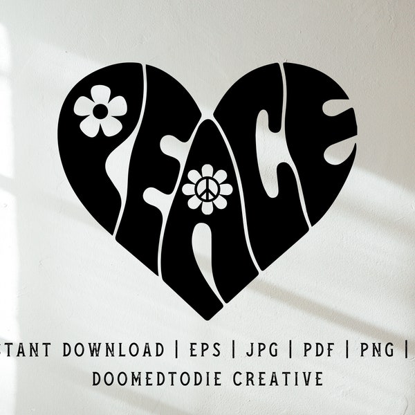 Heart Peace Sign - Etsy