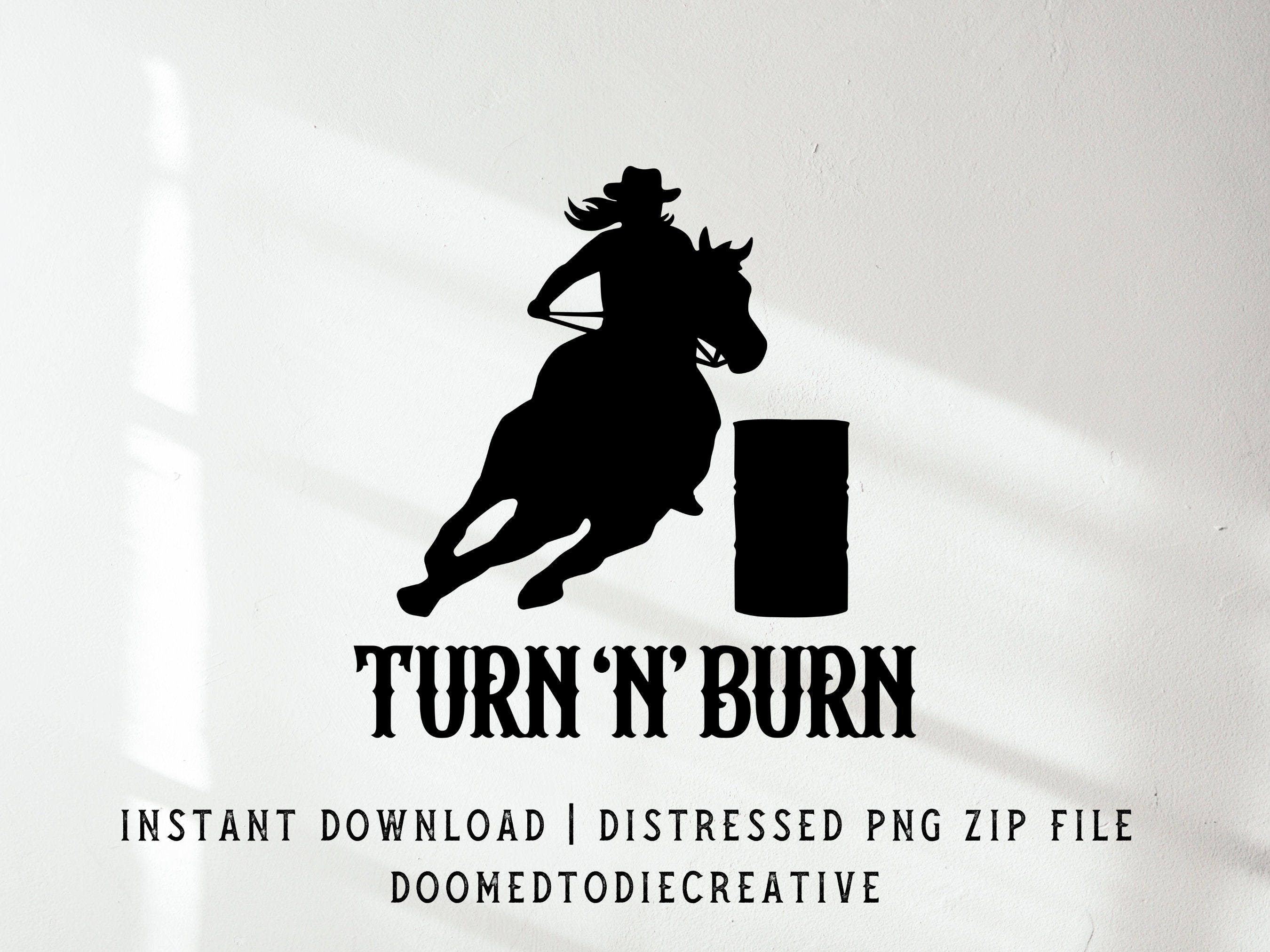 Barrel Racing Logos Turn And Burn