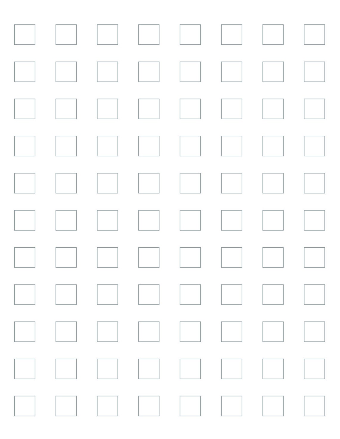 0.5 Inch Square Template | Blank Template | PNG | JPG | Graphic ...