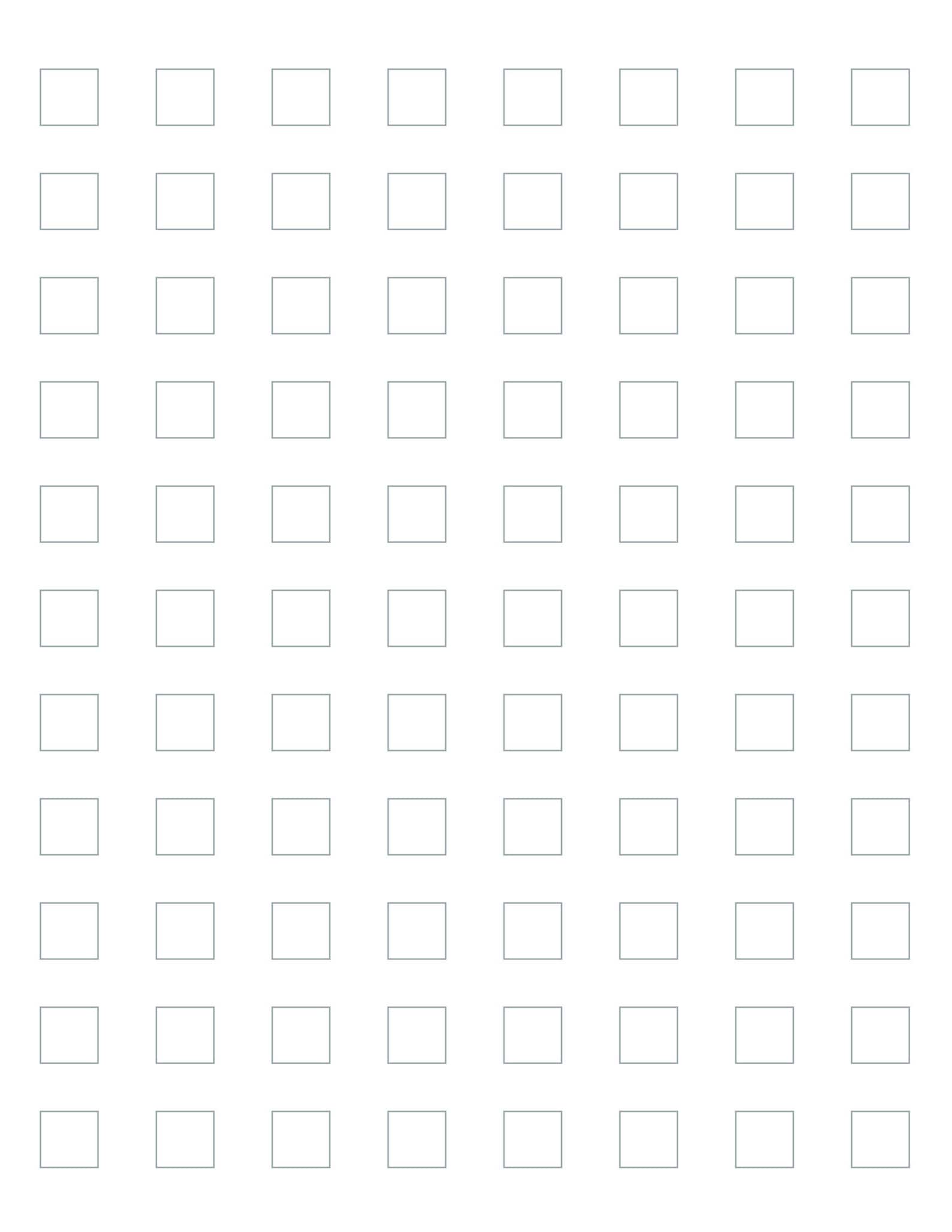 0.5 Inch Square Template | Blank Template | PNG | JPG | Graphic ...